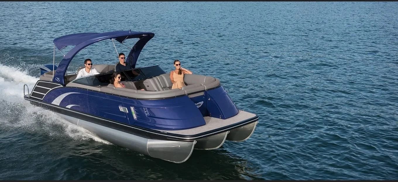 New Bennington QX Line Luxury Quad Bench Tritoon Boats For Sale Near ...